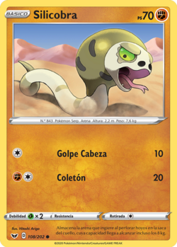 Silicobra (Espada y Escudo 108 TCG) - WikiDex, la enciclopedia Pokémon