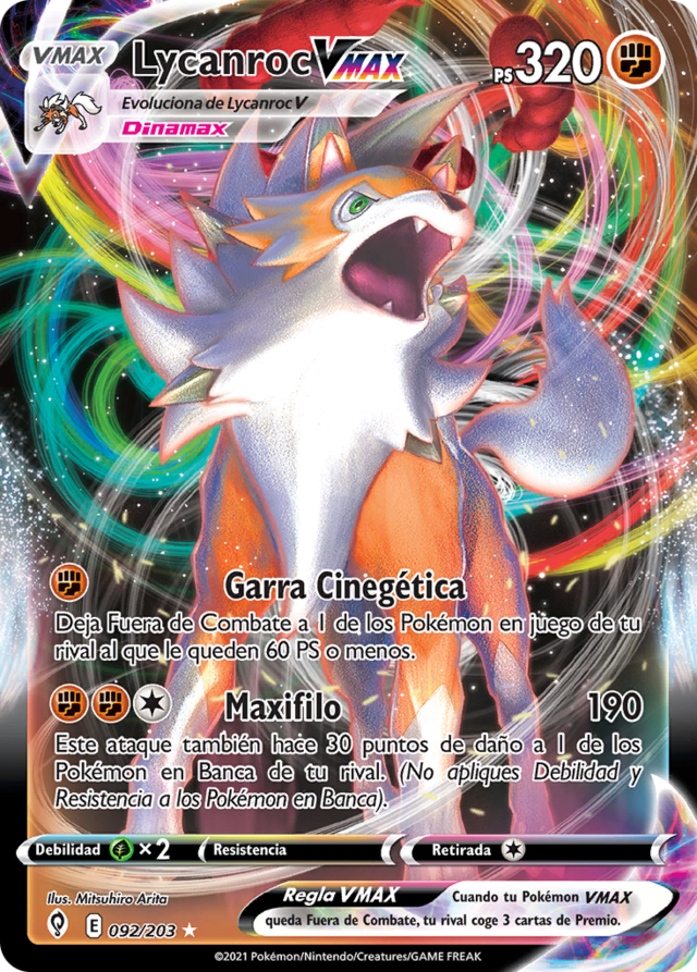 Lycanroc VMAX (Cielos Evolutivos TCG) - WikiDex, la enciclopedia Pokémon
