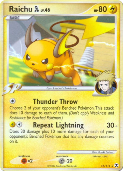 Raichu GL (Rising Rivals TCG) - WikiDex, la enciclopedia Pokémon