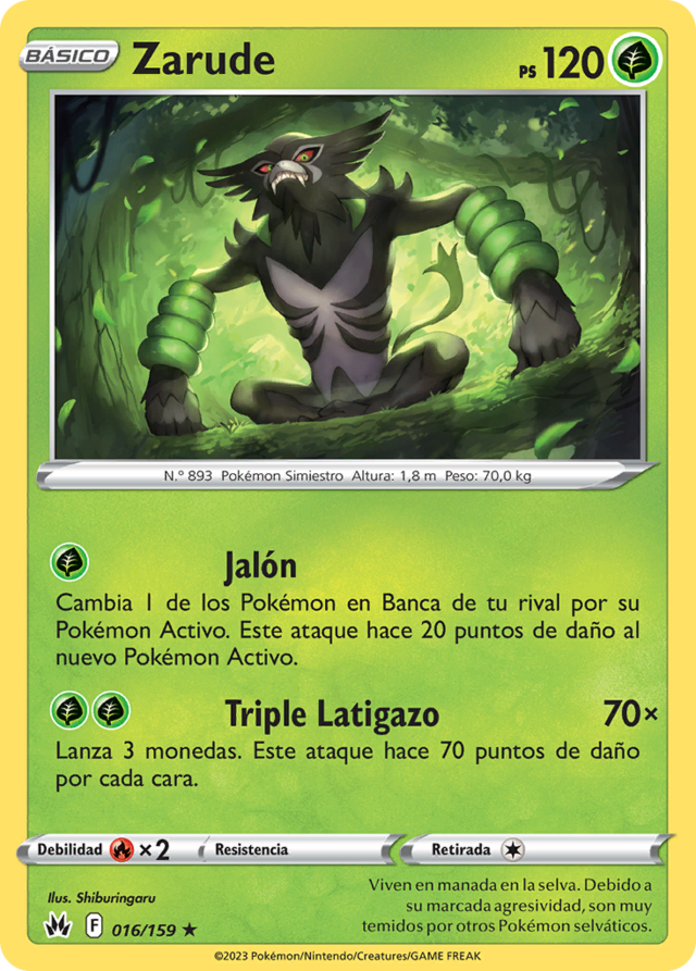 Zarude (Cenit Supremo TCG) - WikiDex, la enciclopedia Pokémon