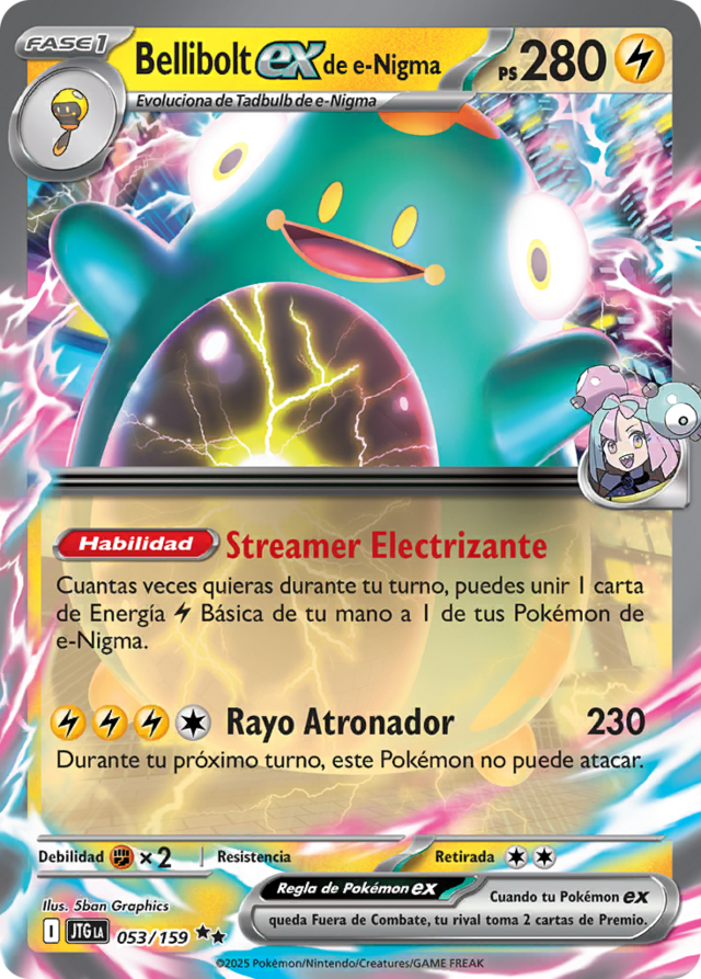 Bellibolt ex de e-Nigma (Aventuras Compartidas TCG)/Bellibolt ex de e ...