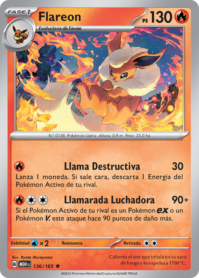 Flareon (151 TCG) - WikiDex, la enciclopedia Pokémon