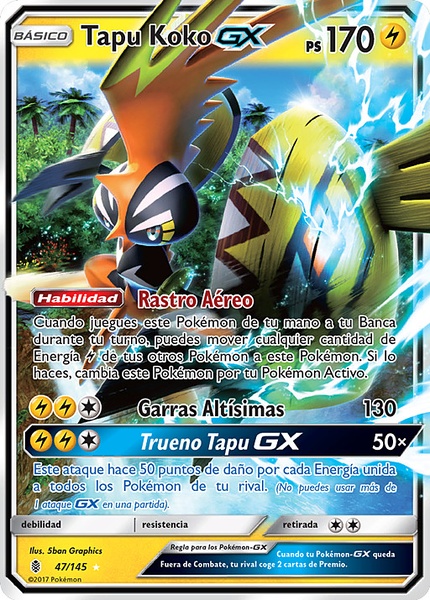 Tapu Koko-GX (Albor de Guardianes TCG) - WikiDex, la enciclopedia Pokémon