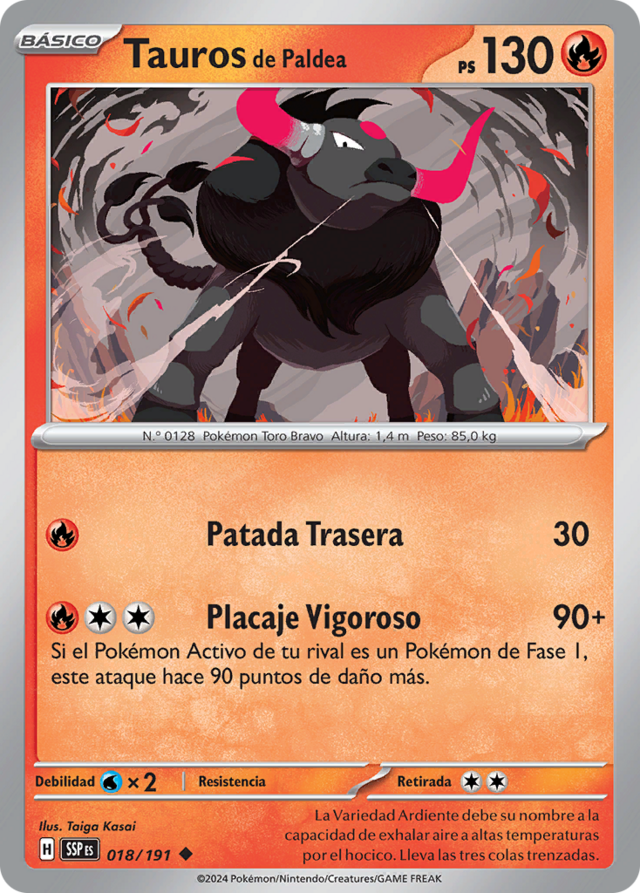Tauros de Paldea (Chispas Fulgurantes 18 TCG) - WikiDex, la ...