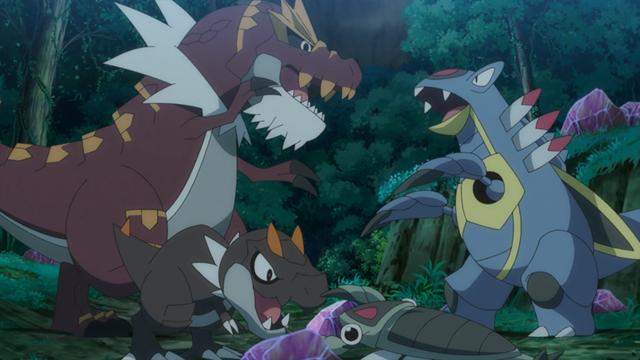 Archivo:EP1223 Tyrantrum y Armaldo.png - WikiDex, la enciclopedia Pokémon