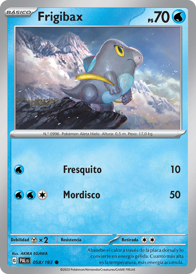 Frigibax (Evoluciones en Paldea 58 TCG) - WikiDex, la enciclopedia Pokémon