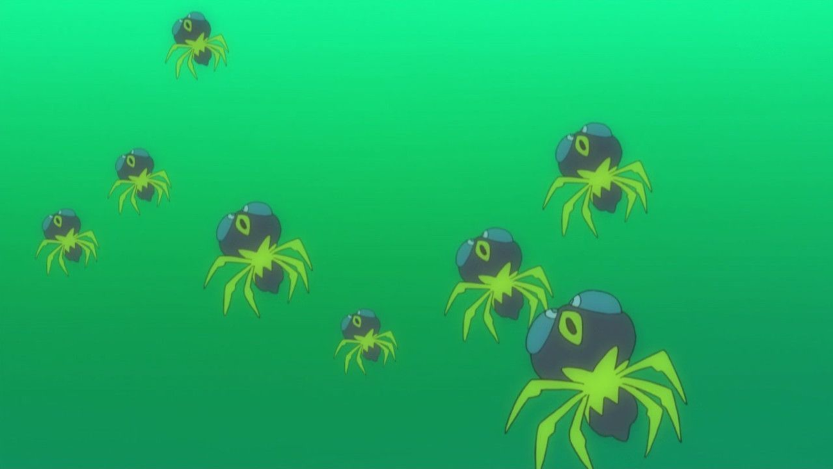 Archivo:EP1014 Dewpider salvajes.png - WikiDex, la enciclopedia Pokémon