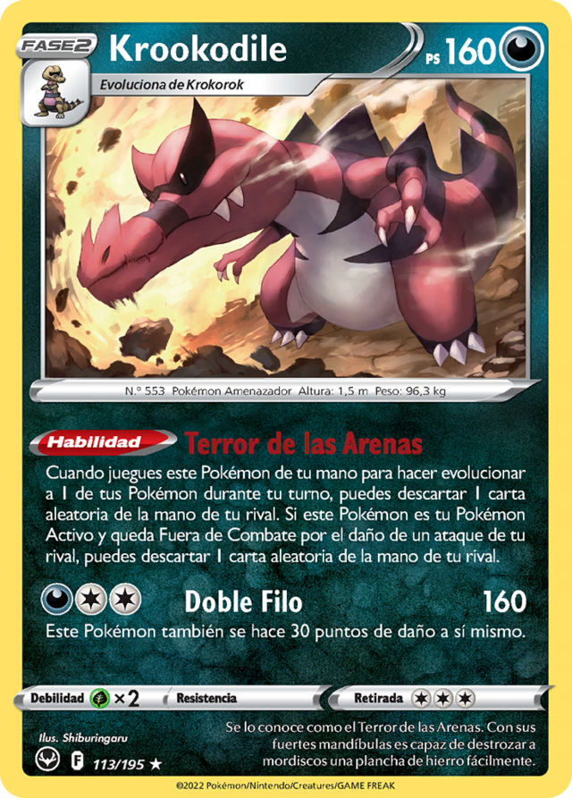 Krookodile (Tempestad Plateada TCG) - WikiDex, la enciclopedia Pokémon