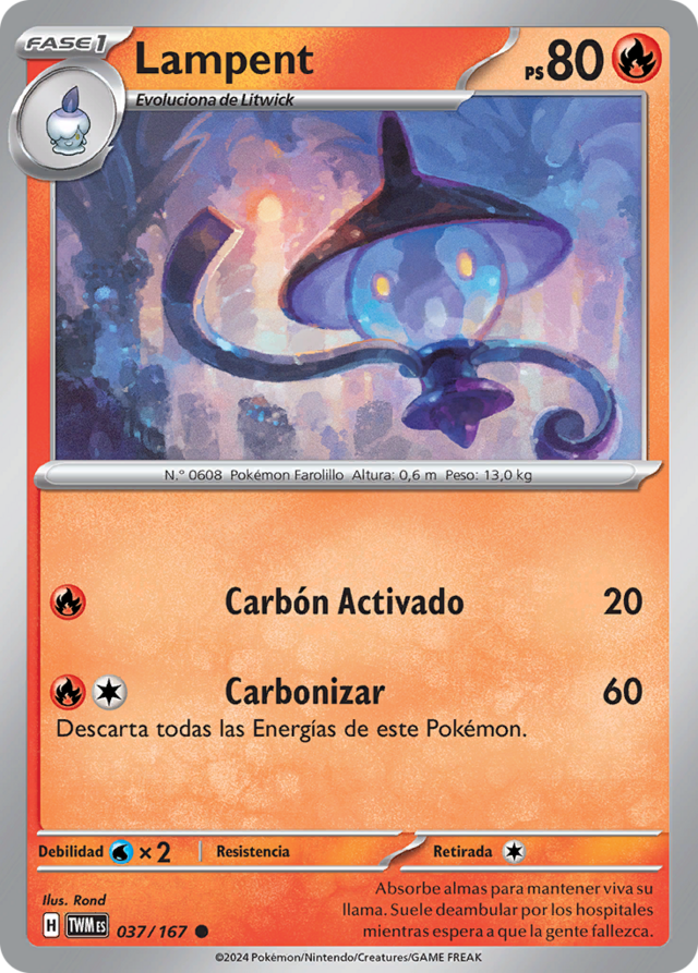 Lampent (Mascarada Crepuscular TCG) - WikiDex, la enciclopedia Pokémon