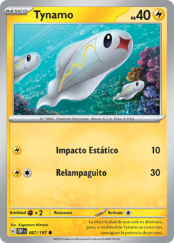 Tynamo (Llamas Obsidianas TCG) - WikiDex, la enciclopedia Pokémon