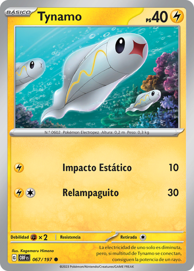 Tynamo (Llamas Obsidianas TCG) - WikiDex, la enciclopedia Pokémon