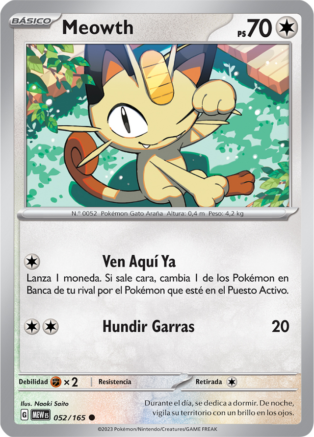 Meowth (151 TCG) - WikiDex, la enciclopedia Pokémon