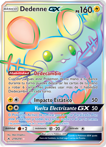 Dedenne-GX (Vínculos Indestructibles TCG) - WikiDex, la enciclopedia Pokémon