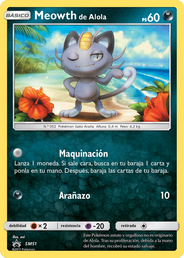 Meowth de Alola (SM Promo 51 TCG) - WikiDex, la enciclopedia Pokémon