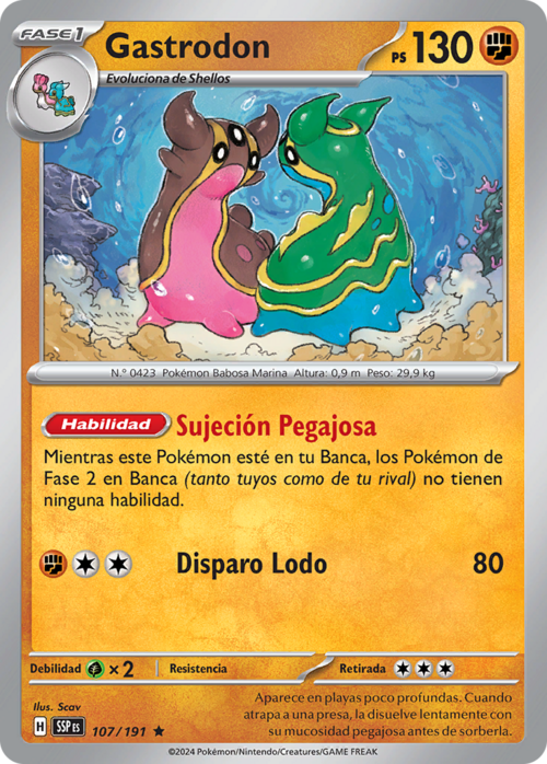 Gastrodon (Chispas Fulgurantes TCG) - WikiDex, la enciclopedia Pokémon