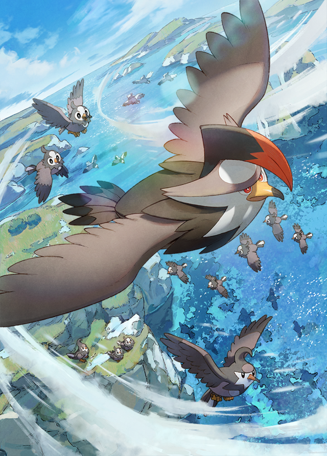 Archivo:Staraptor volando.png - WikiDex, la enciclopedia Pokémon