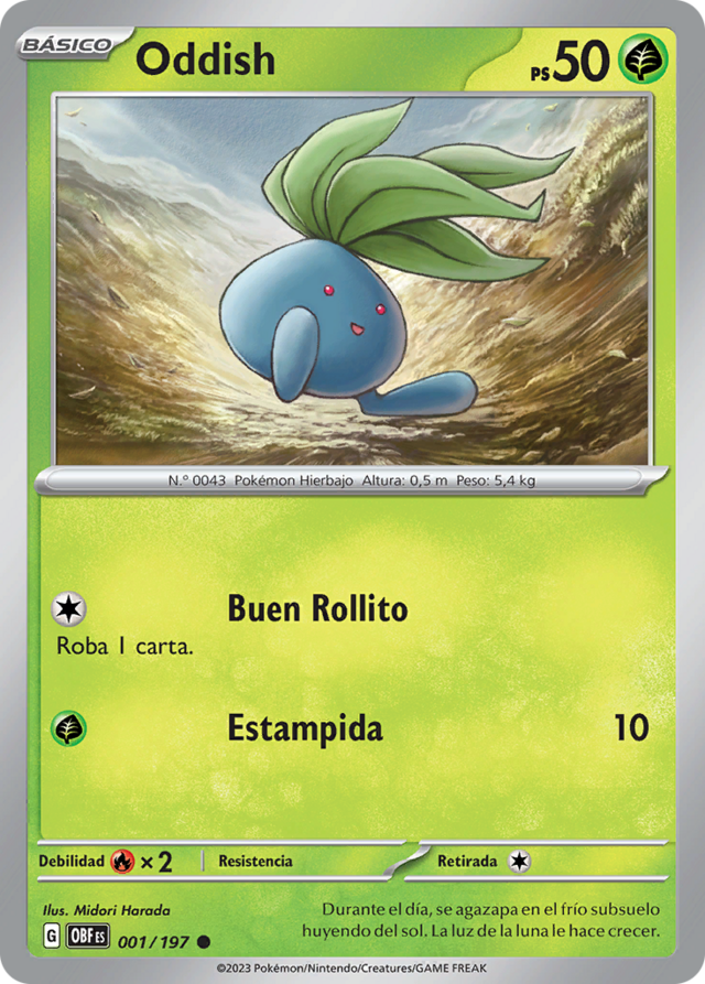 Oddish (Llamas Obsidianas TCG) - WikiDex, la enciclopedia Pokémon