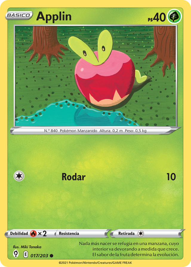 Applin (Cielos Evolutivos TCG) - WikiDex, la enciclopedia Pokémon