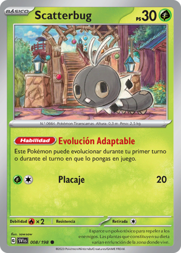Scatterbug (Escarlata y Púrpura TCG) - WikiDex, la enciclopedia Pokémon