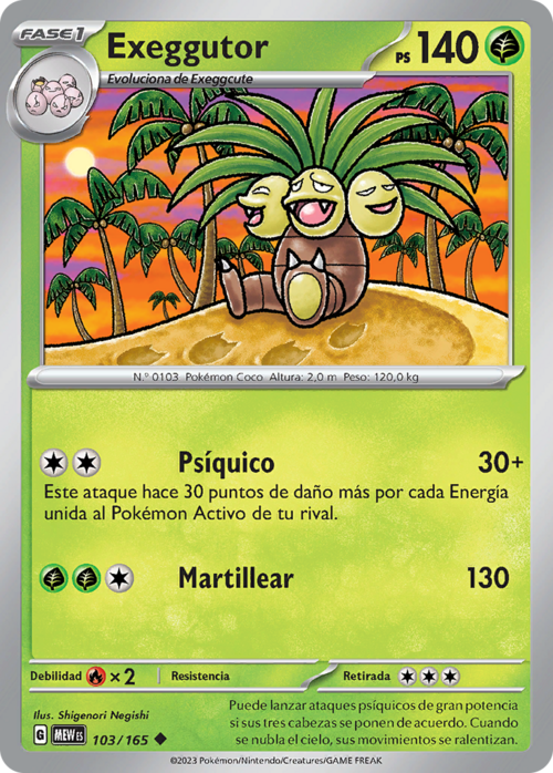 Exeggutor (151 TCG) - WikiDex, la enciclopedia Pokémon