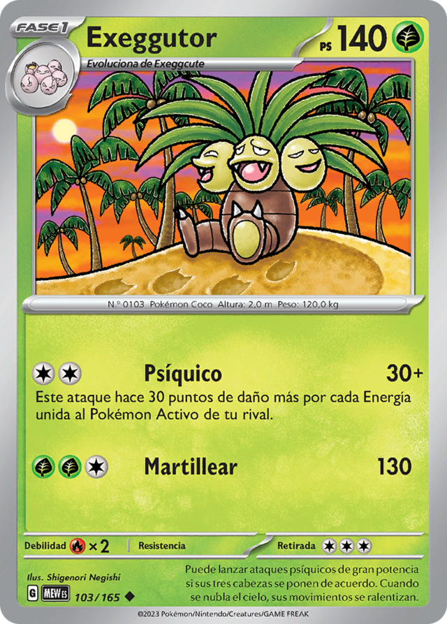 Exeggutor (151 TCG) - WikiDex, la enciclopedia Pokémon