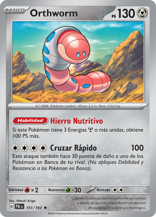 Orthworm (Evoluciones en Paldea TCG) - WikiDex, la enciclopedia Pokémon