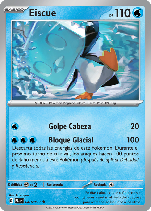 Eiscue (Evoluciones en Paldea TCG) - WikiDex, la enciclopedia Pokémon
