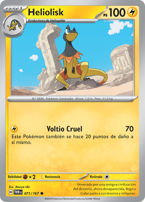 Heliolisk (Mascarada Crepuscular TCG) - WikiDex, la enciclopedia Pokémon