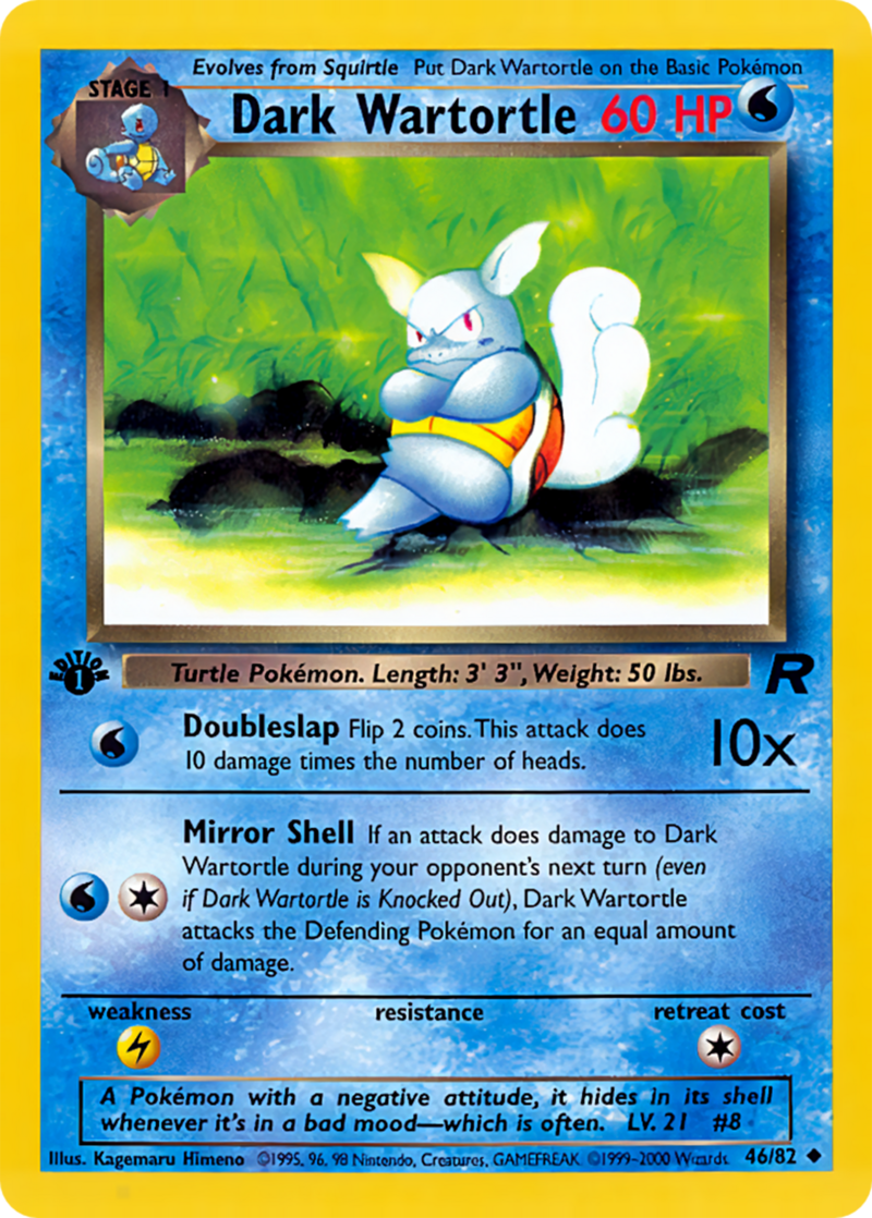 Dark Wartortle (Team Rocket TCG) - WikiDex, la enciclopedia Pokémon