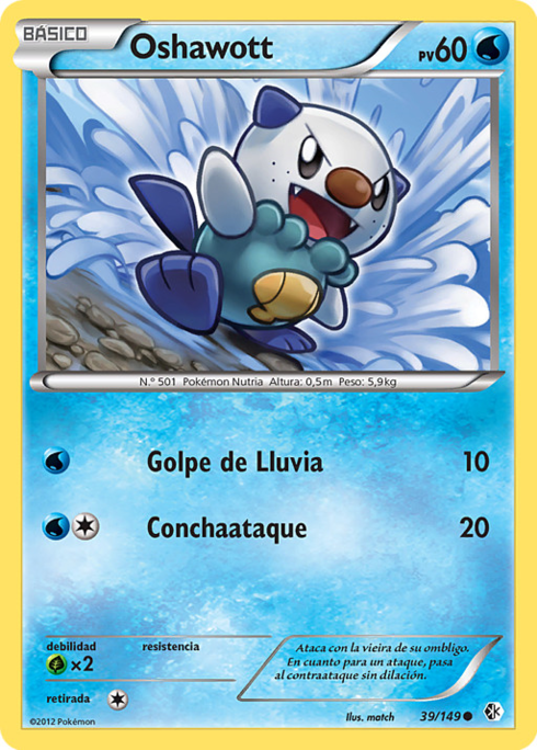 Oshawott (Fronteras Cruzadas TCG) - WikiDex, la enciclopedia Pokémon