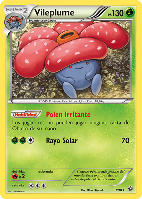 Vileplume (Antiguos Orígenes TCG) - WikiDex, la enciclopedia Pokémon