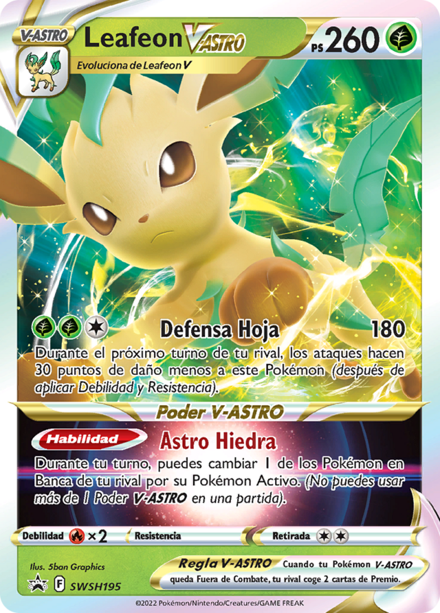 Leafeon V-ASTRO (SWSH Promo 195 TCG) - WikiDex, la enciclopedia Pokémon