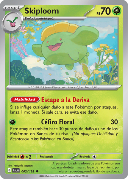 Skiploom (Evoluciones en Paldea TCG) - WikiDex, la enciclopedia Pokémon
