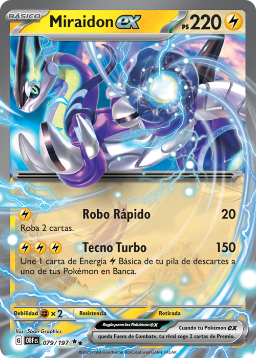 Miraidon ex (Llamas Obsidianas TCG) - WikiDex, la enciclopedia Pokémon