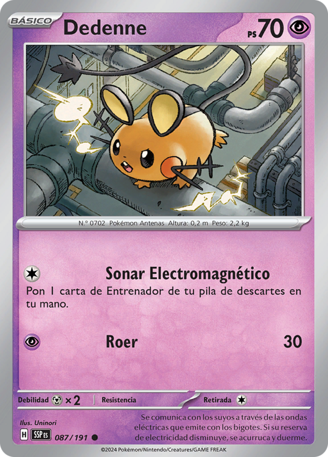 Dedenne (Chispas Fulgurantes TCG) - WikiDex, la enciclopedia Pokémon