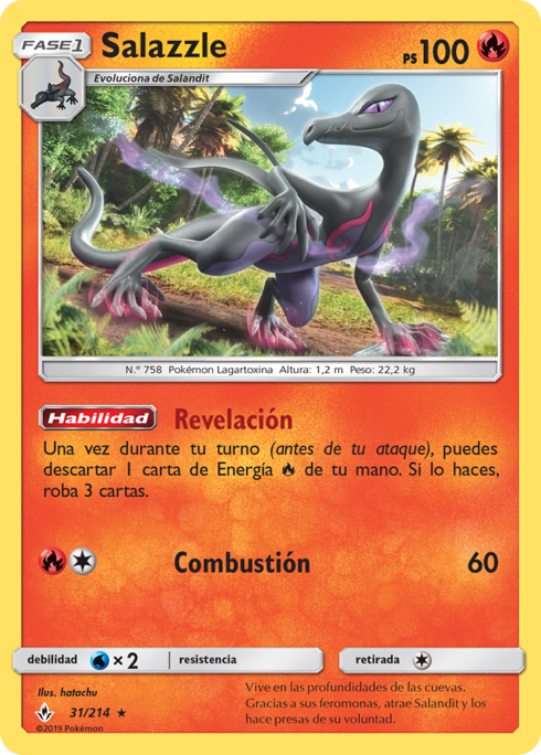 Salazzle (Vínculos Indestructibles TCG) - WikiDex, la enciclopedia Pokémon