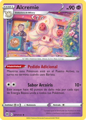 Milcery (Astros Brillantes TCG) - WikiDex, la enciclopedia Pokémon