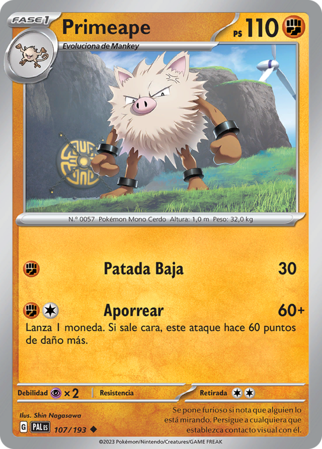 Primeape (Evoluciones en Paldea TCG) - WikiDex, la enciclopedia Pokémon