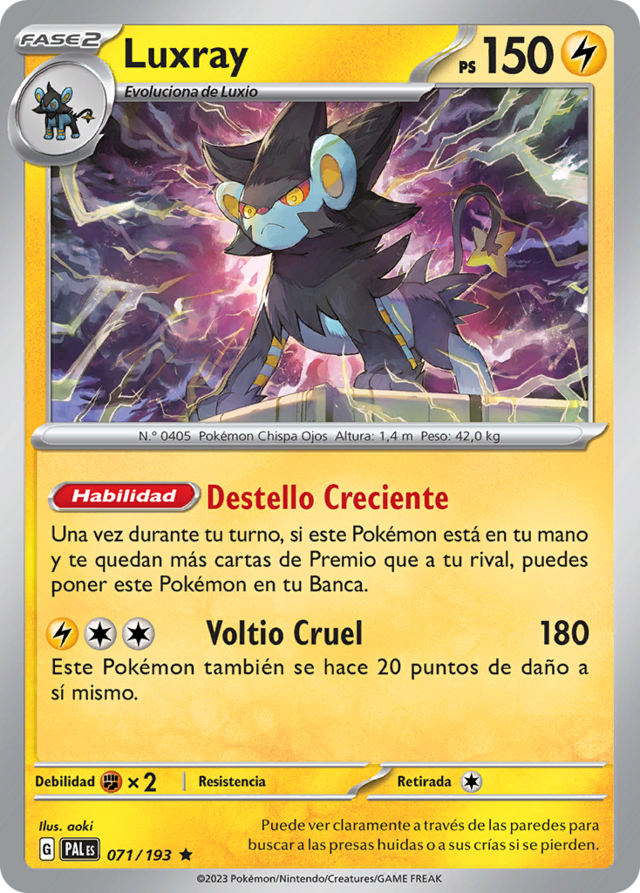 Luxray (Evoluciones en Paldea TCG) - WikiDex, la enciclopedia Pokémon