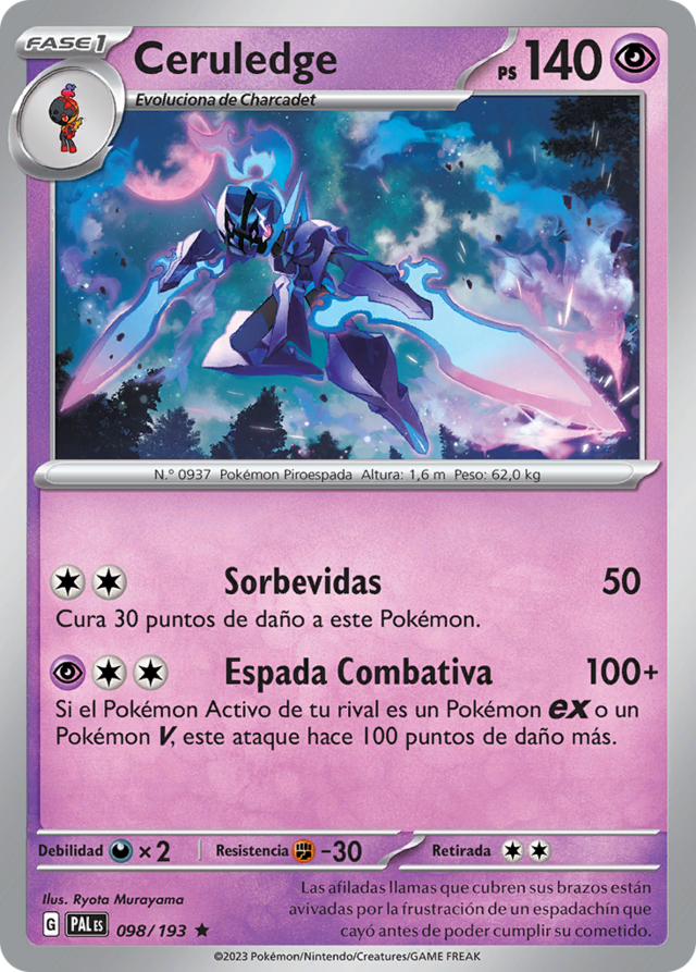 Ceruledge (Evoluciones en Paldea TCG) - WikiDex, la enciclopedia Pokémon