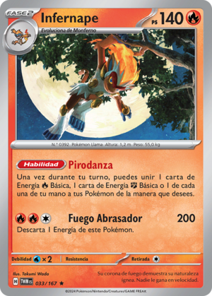 Monferno (Mascarada Crepuscular TCG) - WikiDex, la enciclopedia Pokémon