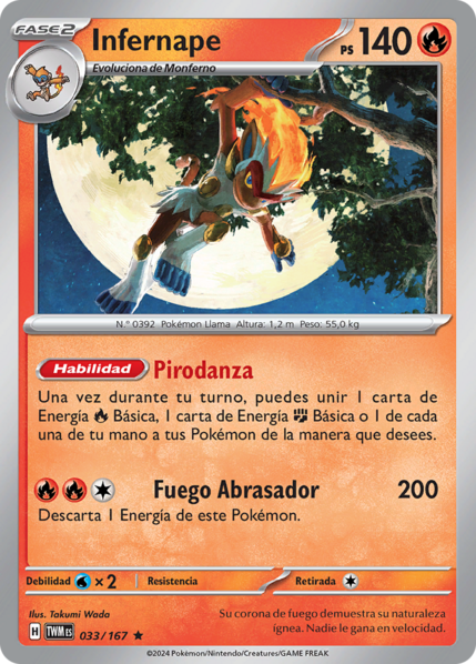 Infernape (Mascarada Crepuscular TCG) - WikiDex, la enciclopedia Pokémon