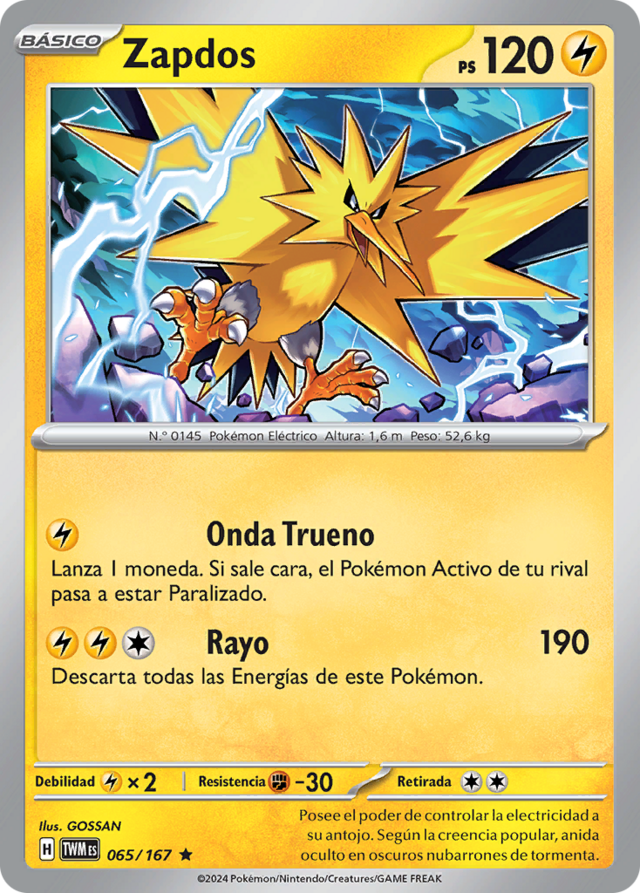 Zapdos (Mascarada Crepuscular TCG) - WikiDex, la enciclopedia Pokémon