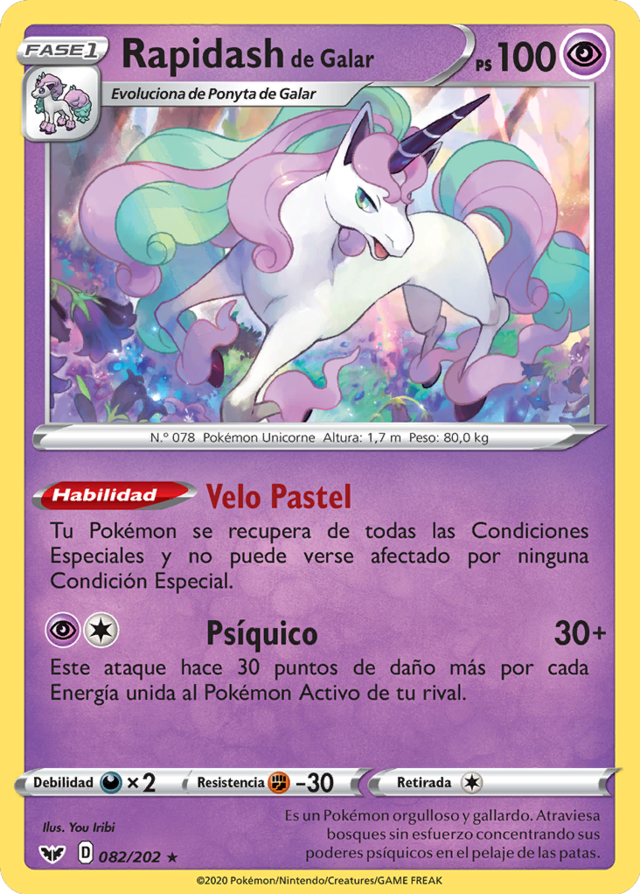 Rapidash de Galar (Espada y Escudo TCG) - WikiDex, la enciclopedia Pokémon