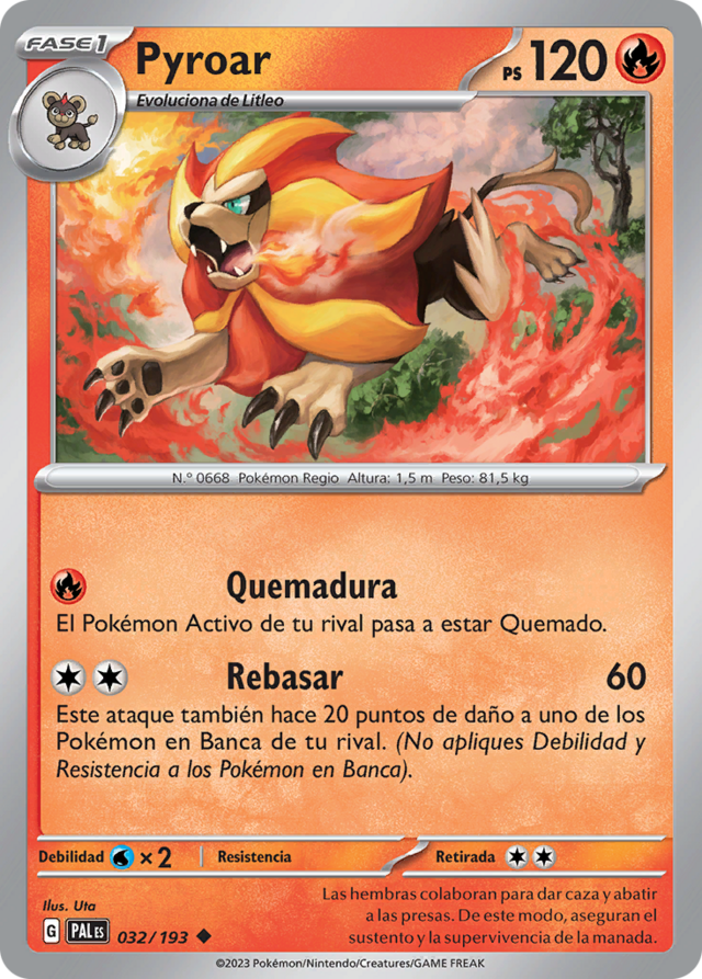 Pyroar (Evoluciones en Paldea TCG) - WikiDex, la enciclopedia Pokémon