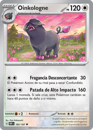 Lechonk (Llamas Obsidianas 180 TCG) - WikiDex, la enciclopedia Pokémon