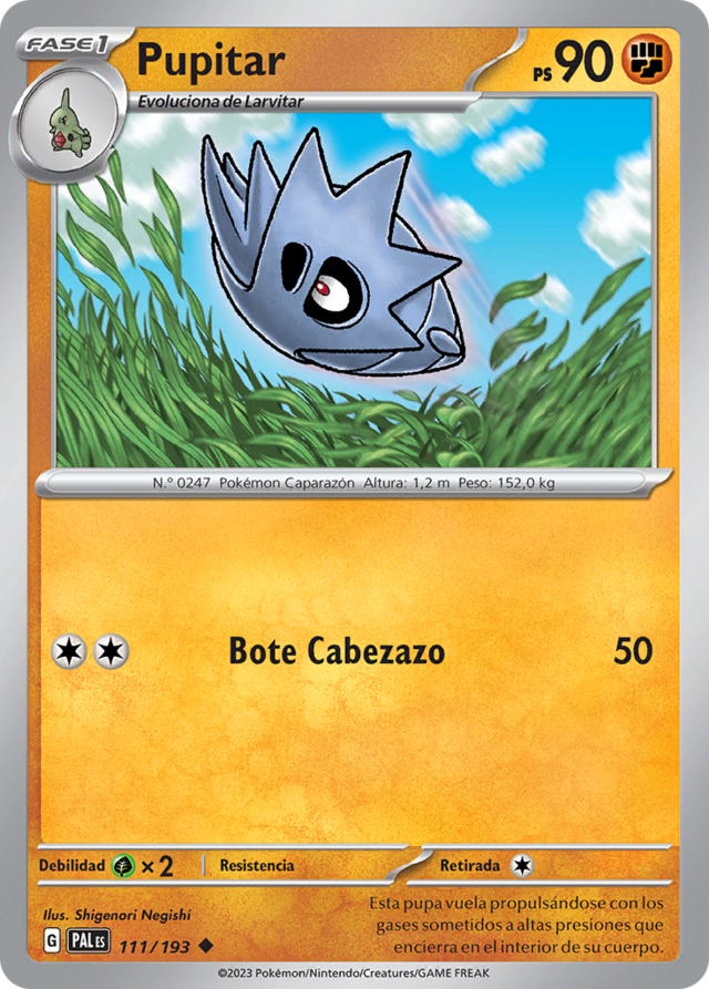 Pupitar (Evoluciones en Paldea TCG) - WikiDex, la enciclopedia Pokémon