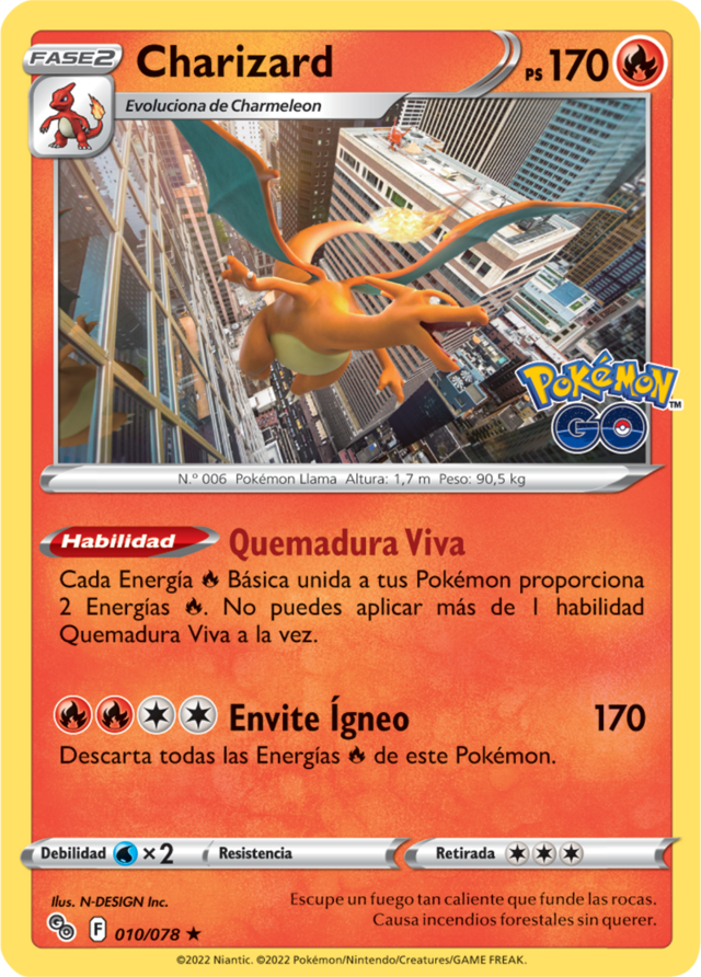 Charizard (Pokémon GO TCG) - WikiDex, la enciclopedia Pokémon