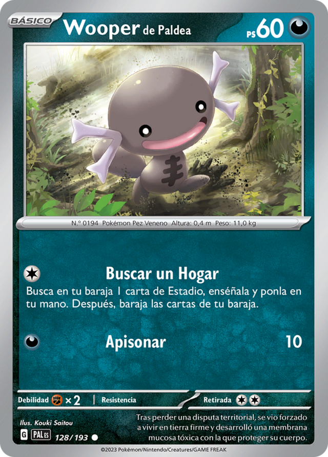 Wooper de Paldea (Evoluciones en Paldea 128 TCG) - WikiDex, la enciclopedia Pokémon