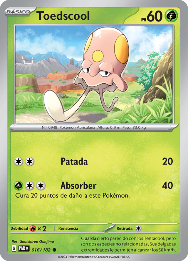Toedscool (Brecha Paradójica 16 TCG) - WikiDex, la enciclopedia Pokémon